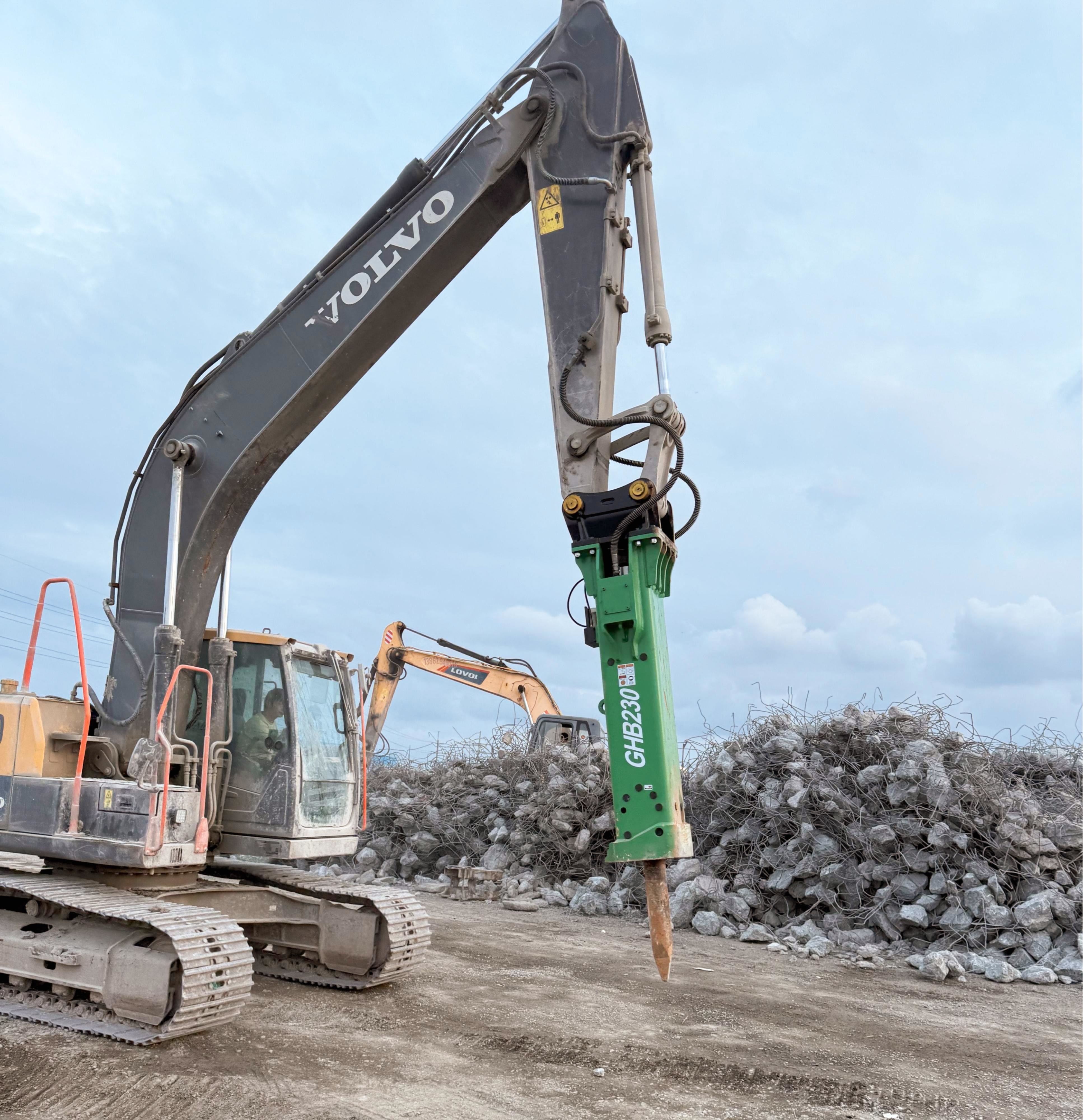 Fully Hydraulic Excavator Jack Hammer Attachment 13 Ton Breaker Customized